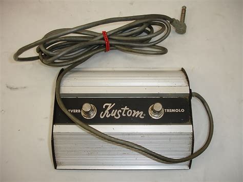 Vintage Kustom 2 Button Reverb And Tremolo Footswitch Pedal Reverb