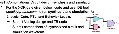 Solved T1 Combinational Circuit Design Synthesis And