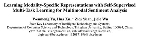 论文笔记 Aaai21基于自监督学习和多任务学习的多模态表示 知乎