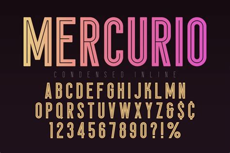 Continuous Line Font Inline Alphabet Royalty Free Vector