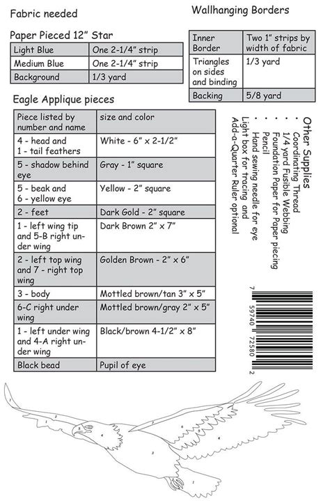 Bald Eagle Patterns Foundation Paper Piecing Templates Paper Piecing