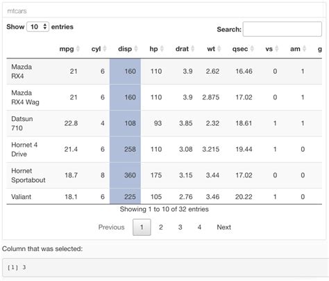 R Using A Selected DT Column As An Input To A Plot In A Non Embedded Shiny RMD Stack Overflow