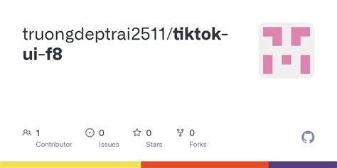 Github Truongdeptrai2511tiktok Ui F8