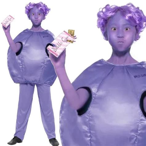Roald Dahl Violet Beauregarde Fancy Dress Costume For Girls Book Week