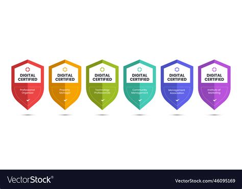 Shield Badge Logo Design Template Digital Vector Image