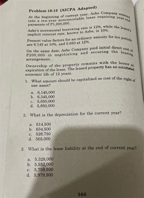 Solved Problem AICPA Adapted Into A Ten Year Chegg Com