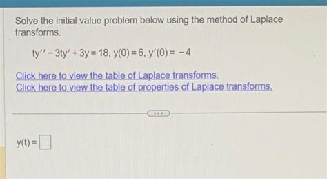 Solved Solve The Initial Value Problem Below Using The