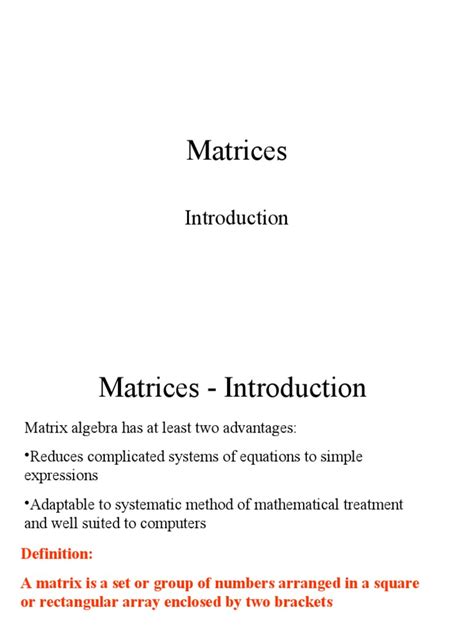 1 Matrices Pdf Matrix Mathematics Operator Theory