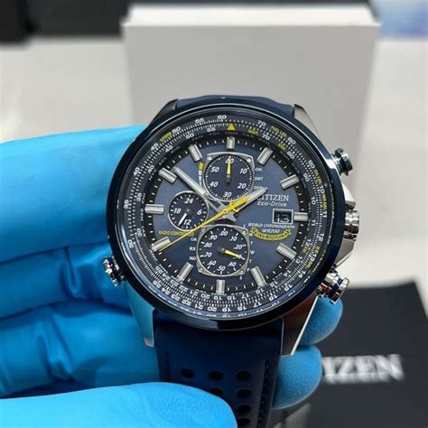Citizen Eco Drive Blue Angels World Chronograph Mens Watch At8020 03l