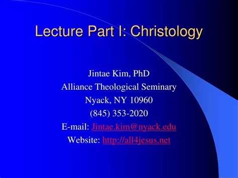 Ppt Lecture Part I Christology Powerpoint Presentation Free