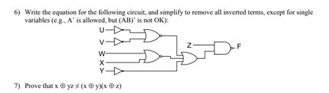 Solved 6 Write The Equation For The Following Circuit And Chegg Com