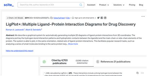 Ligplot Multiple Ligandprotein Interaction Diagrams For Drug Discovery