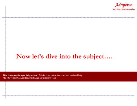 APQC PCF Program PPT Slide Deck