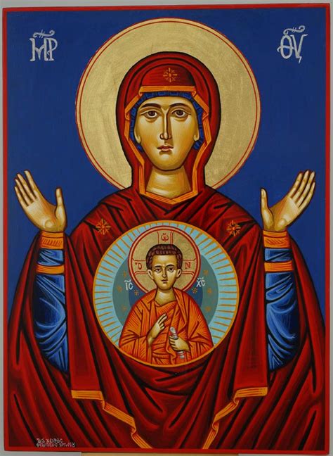 Theotokos Of The Sign Icon Orthodox Icons
