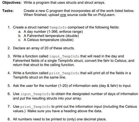 Solved Objectives Write A Program That Uses Structs And