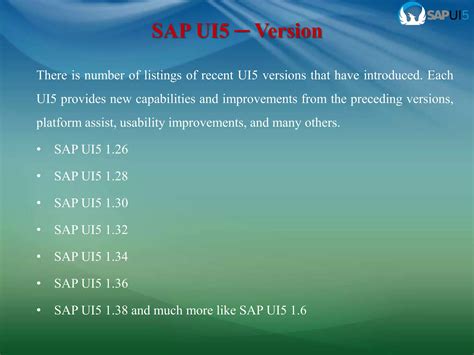 Sap Ui5 Overview Sap Ui5 Pre Requisites Features Pptx