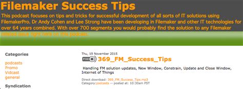 Filemaker Success Tips Filemakerprogurus