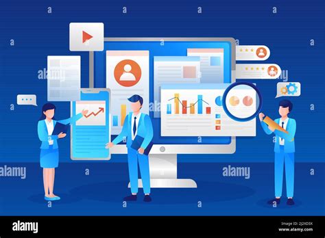 Gradient Crm Illustration Vector Illustration Stock Vector Image And Art