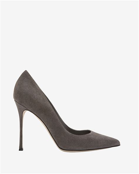Sergio Rossi Godiva Piper Pointy Toe Pump Grey Shop