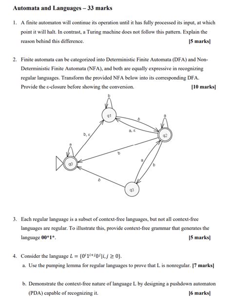 Solved Automata And Languages 33 ﻿marksa Finite Automaton