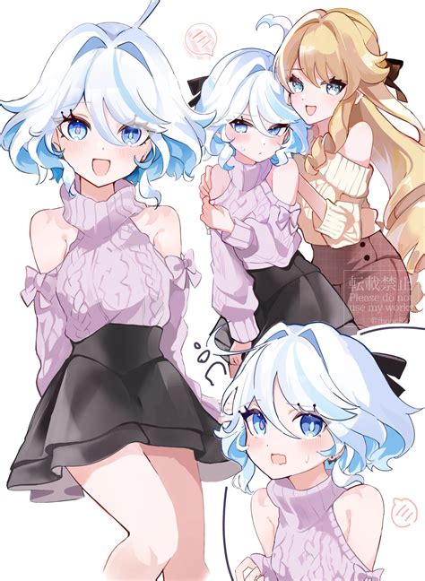 Furina And Navia Genshin Impact Drawn By Chaena Exmd Danbooru