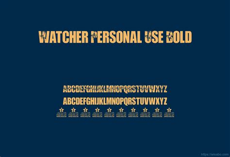 Watcher Personal Use Bold Font Free Download Ttf Otf Wisabo Fonts