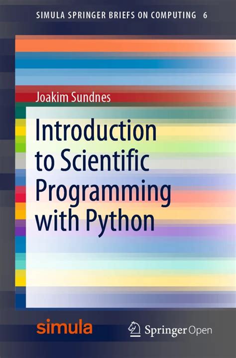 Introduction To Scientific Programming With Python Free Download Book Pdf Epub