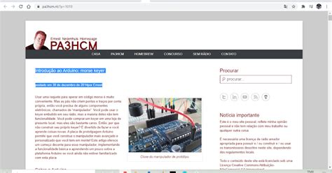 Ham Pesquisas E Documentos Introdução Ao Arduino Morse Keyer