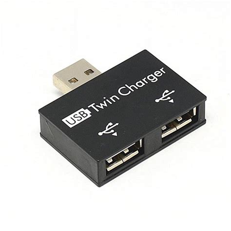 1 To 2 Port Usb 2 0 Male Usb Dual Splitter Hub Cord Adapter Converter } K9r1