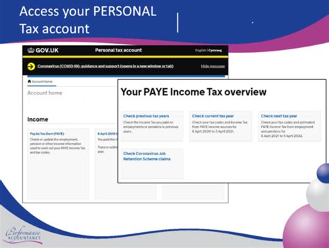 Finding Your PAYE Information Online Performance Accountancy