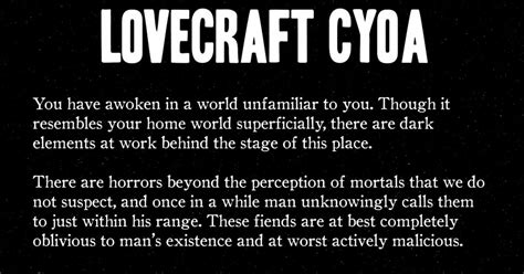 Lovecraft Spark Scenario Jumpchain