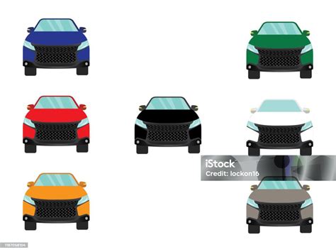 Vetores De Jogo Da Picareta Acima Da Vista Dianteira Do Carro Do Caminhão No Backgruond Branco