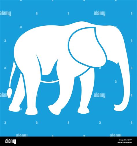 Wild Elephant Icon White Stock Vector Image And Art Alamy