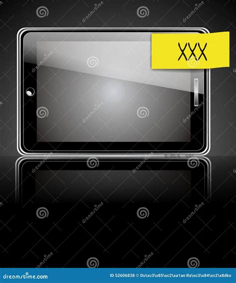 Tablet With Xxx Sexual Content Stock Illustration Illustration Of Button Cinema