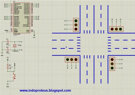 Simulasi Traffict Light Dengan ATmega Kumpulan Simulasi Project Proteus