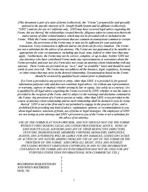 Fillable Online Hospitaltoolkits Form Of Deed Of Trust Template Docx Fax Email Print PdfFiller