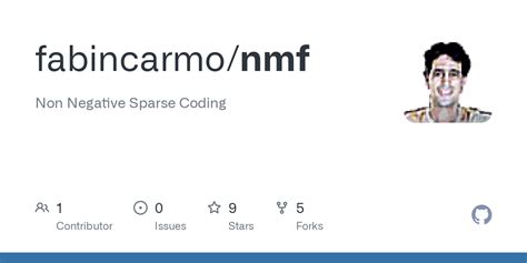 GitHub Fabincarmo Nmf Non Negative Sparse Coding
