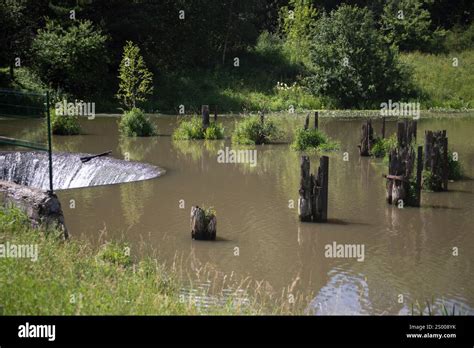 A Dam On A River Drainage Of Water Drainage Structure Water Flow