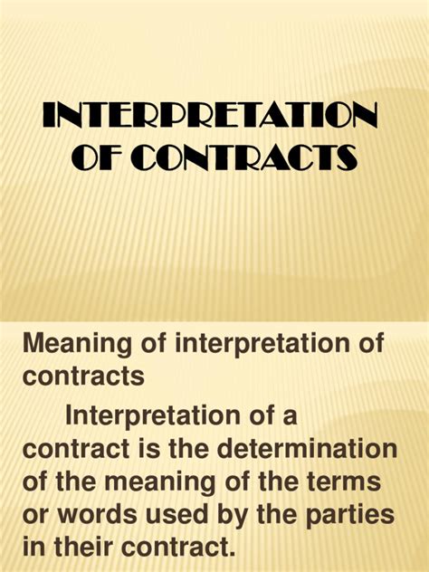 interpretation of contracts pdf lease business law