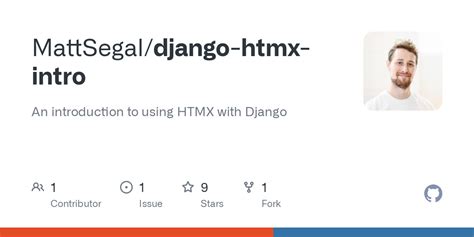 Github Mattsegaldjango Htmx Intro An Introduction To Using Htmx With Django Github Mattsegaldjango Htmx Intro An Introduction To Using Htmx With Django