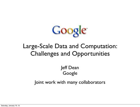 Large Scale Data And Computation Challenges And Opportunities Docslib