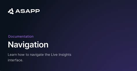 Navigation Asapp Docs
