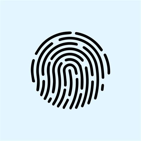 Simple Fingerprint Icon 55041621 Vector Art At Vecteezy