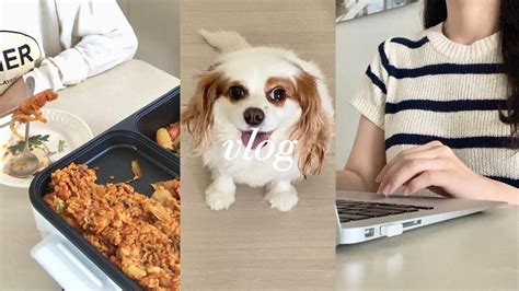 Eng 이번편 취준생브이로그 쉬어갑니다🙋🏻‍♀️ㅣ생충이 브이로그 어서오고ㅣ강아지집사 체험ㅣ추석연휴 넷플과 혼술★ L 삼겹살 La갈비ㅣ마누카꿀ㅣvlog Youtube