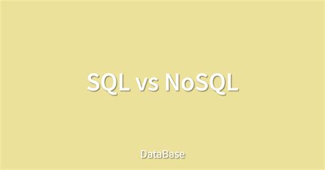 Sql과 Nosql