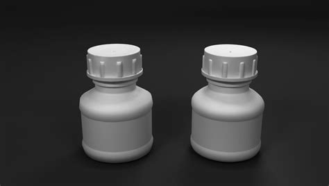 잉크 병 3d 모델 6 3ds Obj Free3d