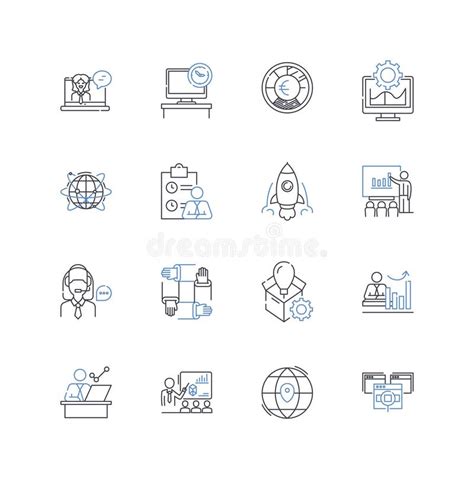 Technology Division Line Icons Collection Innovation Robotics Automation Programming Ai