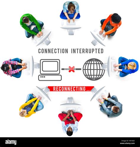 Interrupted Inaccessible Unavailable Disconnected Error Concept Stock