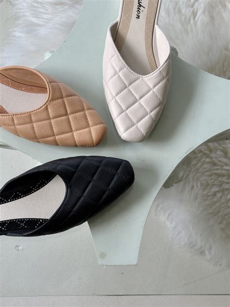 Dbb658 뮬 슬리퍼 여성 신발 발편한 퀄팅 스퀘어 캐주얼 데일리 가을 가벼운 베이직 굽낮은 에이블리