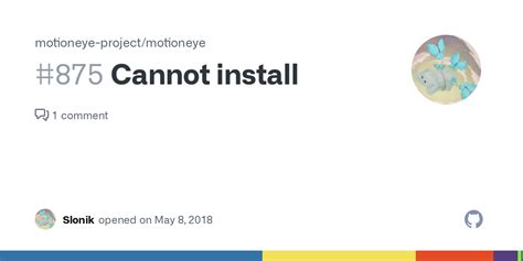Cannot Install · Issue 875 · Motioneye Projectmotioneye · Github